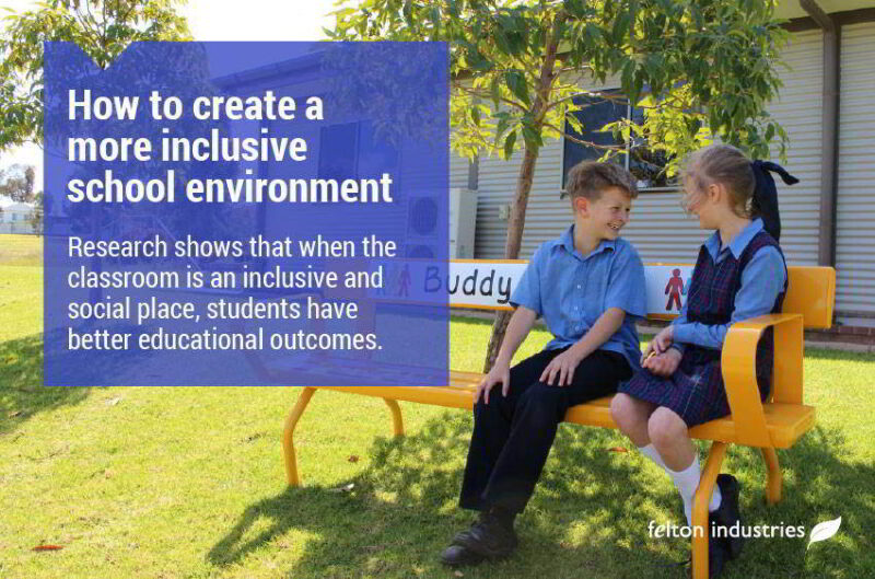 Inclusive School Environment With Outdoor Table and Chairs