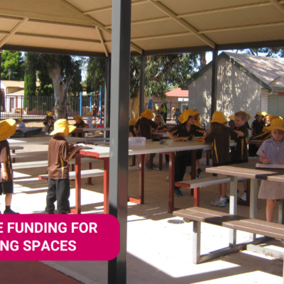Inclusive School Environment With Outdoor Table and Chairs
